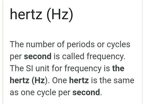 Hertz Frequency Unit
