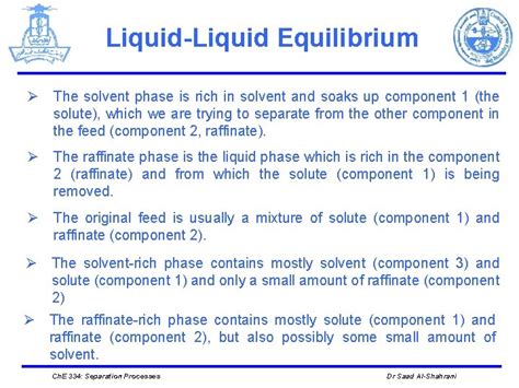 Liquidliquid Equilibrium Ternary System Most Practical Situations Involving
