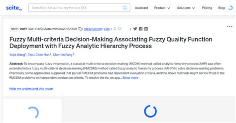 Fuzzy Multi Criteria Decision Making Associating Fuzzy Quality Function Deployment With Fuzzy