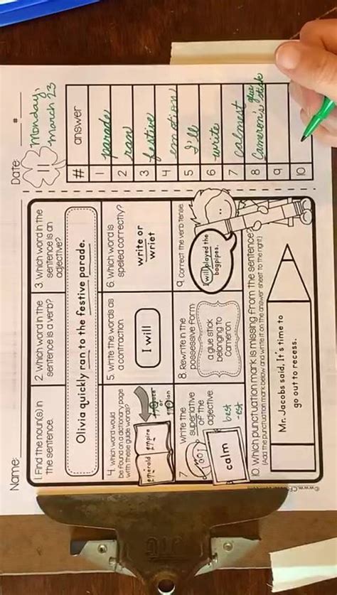 Our Typical Routine In Ela Class Is To Have The Students Do Their 10