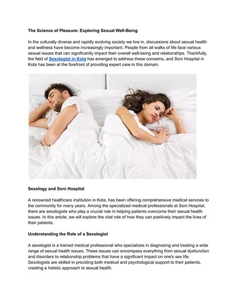 The Science Of Pleasure Exploring Sexual Well Being Pdf