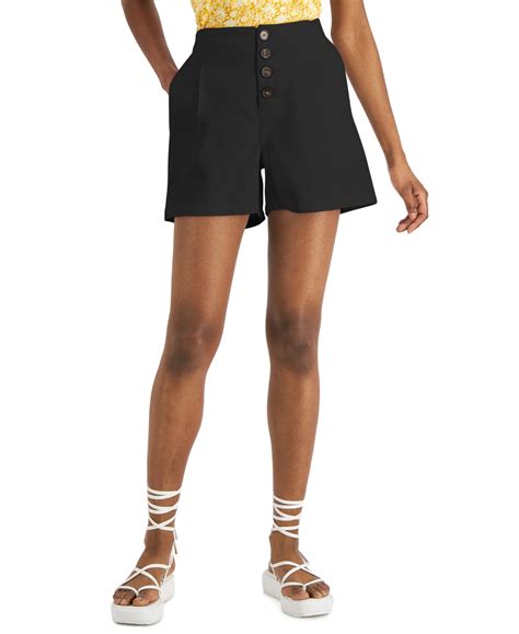 Inc International Concepts Womens High Rise Button Fly Shorts Created