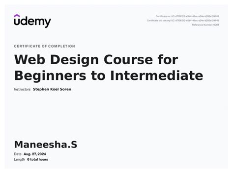 🚀 Excited To Share That Ive Completed The Web Design Course For Beginners To Intermediate On