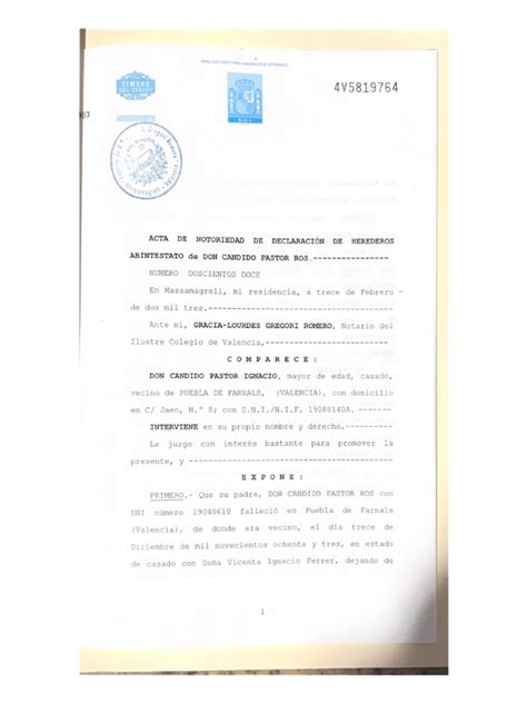 Papel Exclusivo Para Documentos Notariales Pdf