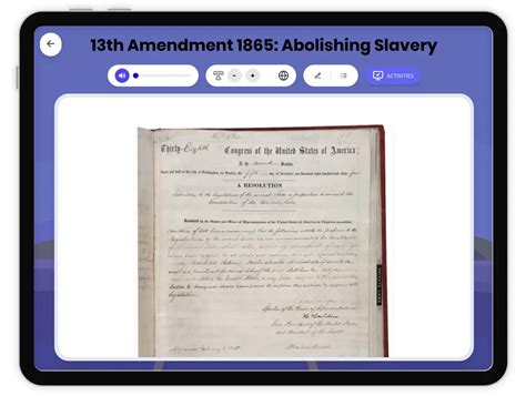 13th Amendment 1865 Abolishing Slavery Us History Passage
