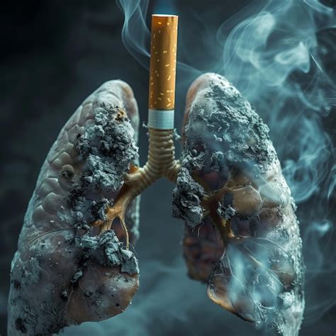 Premium Photo Closeup Of Human Lungs Damaged By Smoking Cigarettes