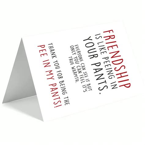 Funny Best Friend Birthday Cards Friendship Is Like Peeing In Your