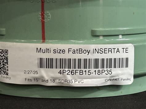 Inserta Tee 4p26fb15 18p35 Fatboy 4x15 18 Sdr 3526 Pvc Insert New