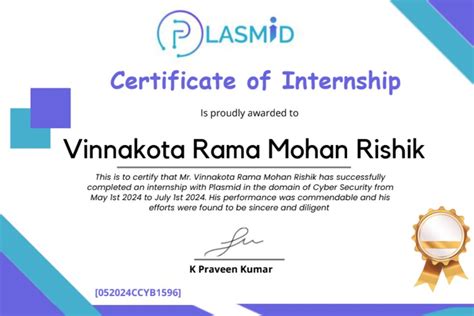 Vinnakota Rishik On Linkedin Cybersecurity Internship Linux Kalilinux Learning Careergrowth…