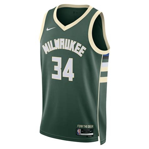 Nike Nba Milwaukee Bucks Icon Edition Swingman Jersey Giannis Antetokounmpo 34 Nba