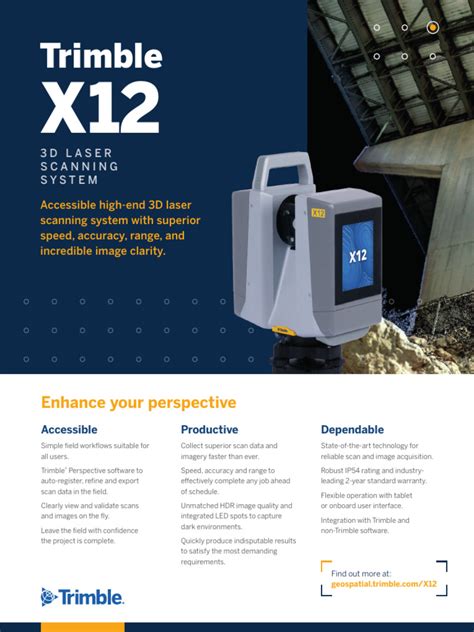 Trimble X12 Datasheet Pdf Image Scanner Lidar
