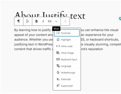 how to justify text in wordpress block editor[2024]