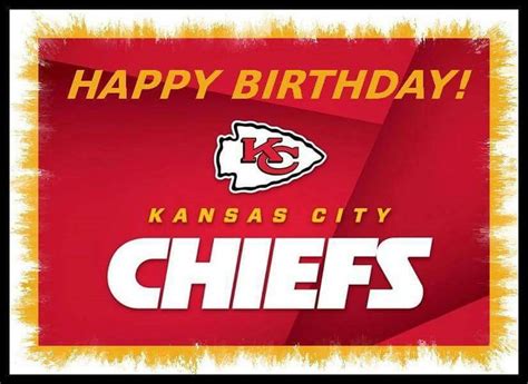 Kansas City Chiefs Happy Birthday Card Birthday Card For Football
