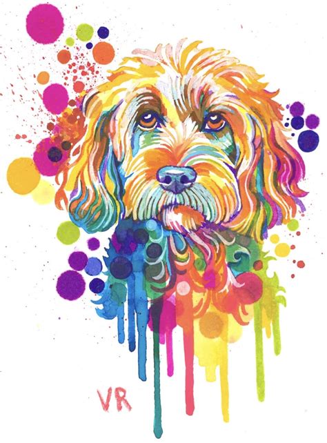 Cockapoo Bubble Pop Style Art Print Crafty Coo