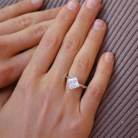 Princess Cut Diamond Ring Lab Grown Deltora Diamonds Au
