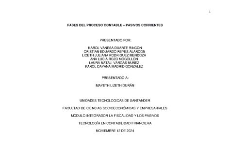 Fases Del Proceso Contable Y Gestión De Pasivos Tecnología En