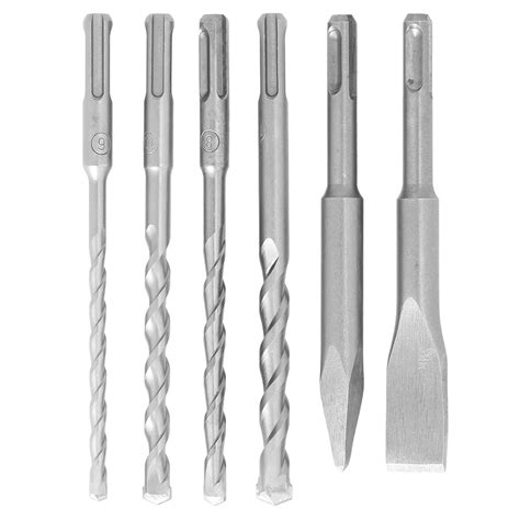 6pcs Dril Bit Set With Point Chisel Flat Chisel High Hardness Rapid