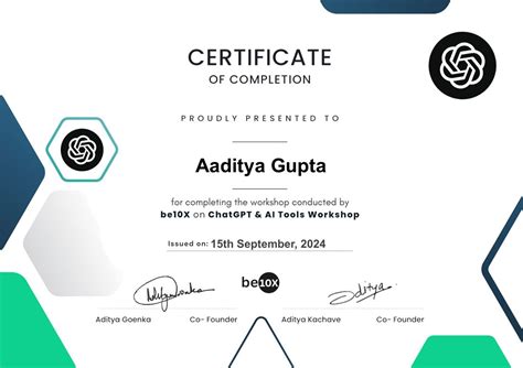 Finished Chatgpt And Gemini Workshop With Be10xx Aaditya Gupta Posted