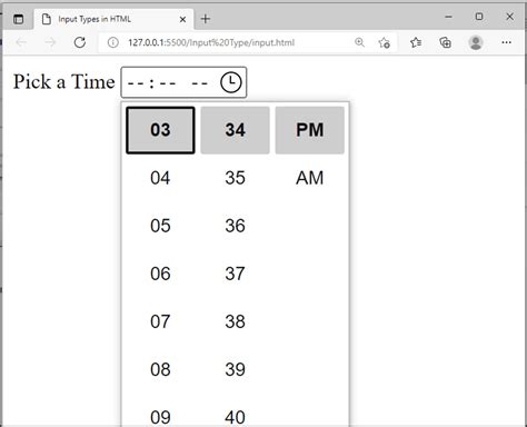 Different Types In Html