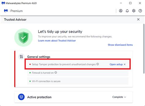 Mb V4 6 9 Trusted Advisor Alerts For Tamper Protection Have Returned Malwarebytes For