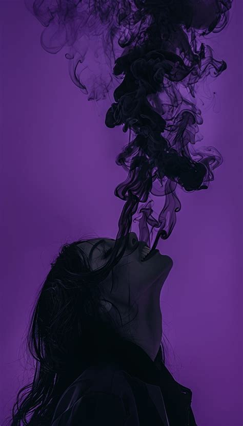 Surreal Abstract Photograph Of A Dramatic Pose With Smoke Mobile