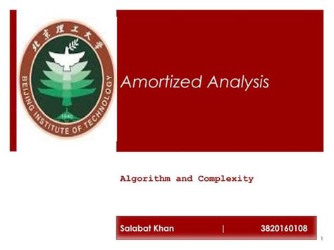 Amortized Analysis Ppt