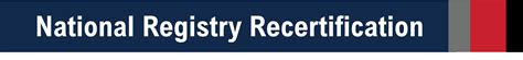 National Registry Recertification Emergency Medical Services