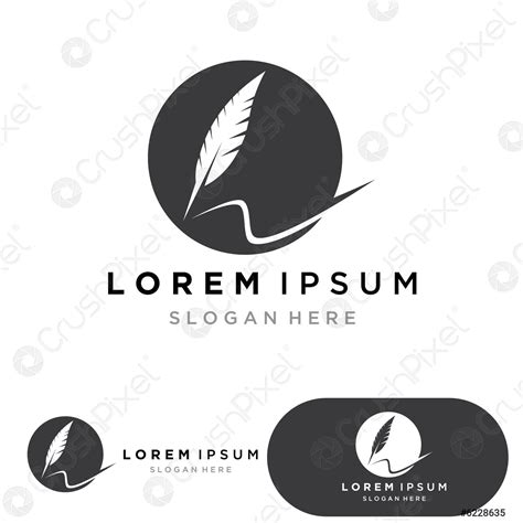 Feather Law Logo Template Vector Stock Vector 6228635 Crushpixel