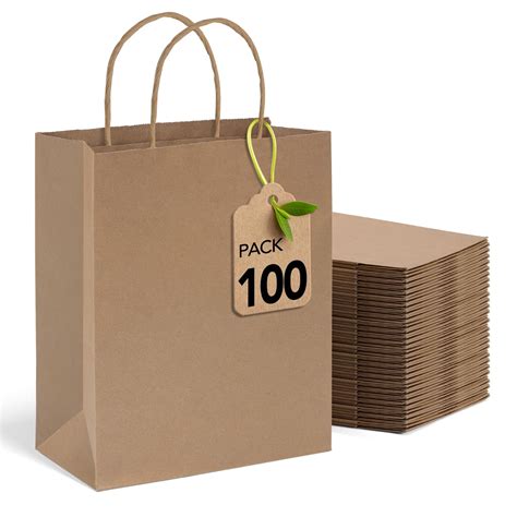 Mesha T Paper Bags Bdf32 With Handles Bulk Reusable Kraft Shopping