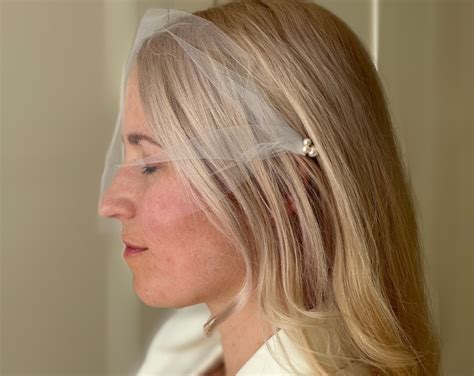 Soft Tulle Bridal Veil Small Veil With Hair Pins Wedding Veil