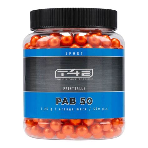 Umarex T4e Ammo Paintball Pellets Sport Pab 50 Orange 500