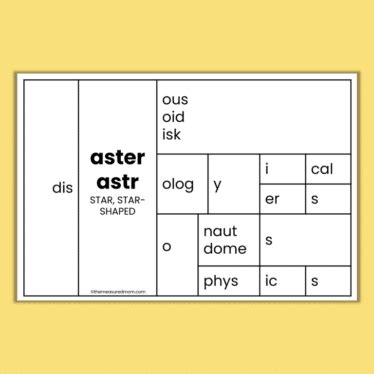 Free Word Matrix Activities The Measured Mom