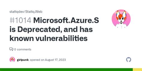 Microsoftazuresearch Is Deprecated And Has Known Vulnerabilities