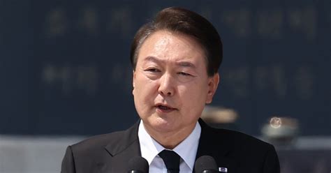 제68회 현충일 추념식 추념사하는 윤 대통령