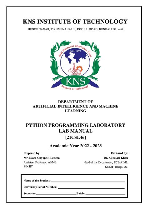 Dswp Lab Manual 1 Python Program To Use And Demonstrate Basic Data