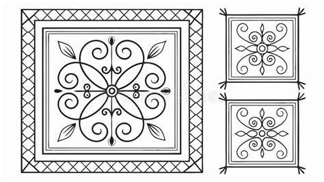 Geometric Patterned Square Elements Vector Ornamental Design Graphic Vector Design Generative Ai
