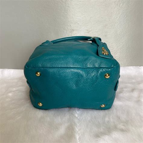 Romeo Gigli Teal Blue Leather Tote Bag Womens Fashion Bags And Wallets
