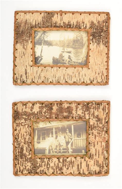 Sold Price 2 Adirondack Style Birch Bark Framesphotographs