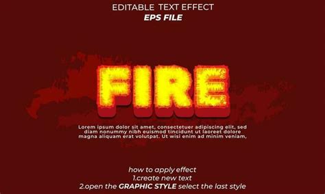 Flame Text Effect Vector Art Icons And Graphics For Free Download