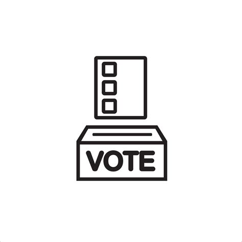 Ballot Box Vote Icon Vector Illustration Symbol 26998355 Vector Art At