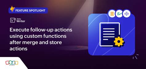 Zoho Writer Use Custom Functions Dre To Execute Follow Up Actions