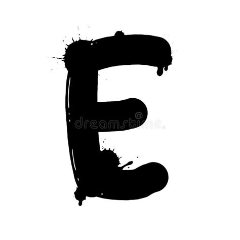 Letra E Clipart En Blanco Y Negro