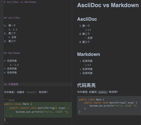 文档技术方案选型AsciiDoc vs Markdown 地瓜哥 博客网