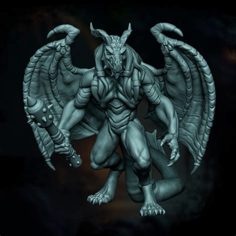 3d Printable Red Abishai By Monsturr