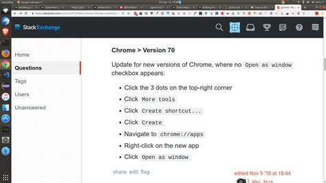 browser chrome three dot menu disappeared ask ubuntu