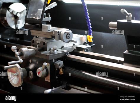 Conventional Metalworking Lathe Controls Close Up Selective Focus