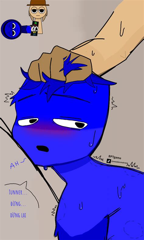 Rule 34 2boys Bite Marks Blue Body Blue Hair Bptgame Gay Incredibox