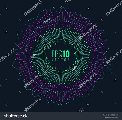 Big Data Visualization Vector Round Graph Stock Vector Royalty Free