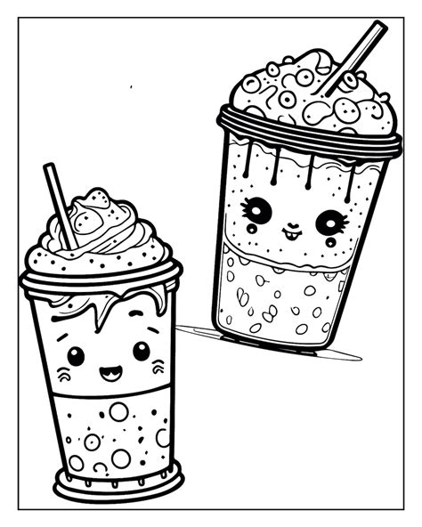Bubble Tea Coloring Book Etsy