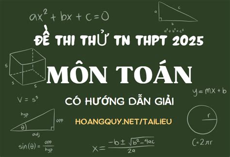 Đề Thi Thử TN THPT 2025 Môn Toán Cụm Cẩm Giàng - Bình Giang - Thanh Miện, Hải Dương (Có Lời Giải ...